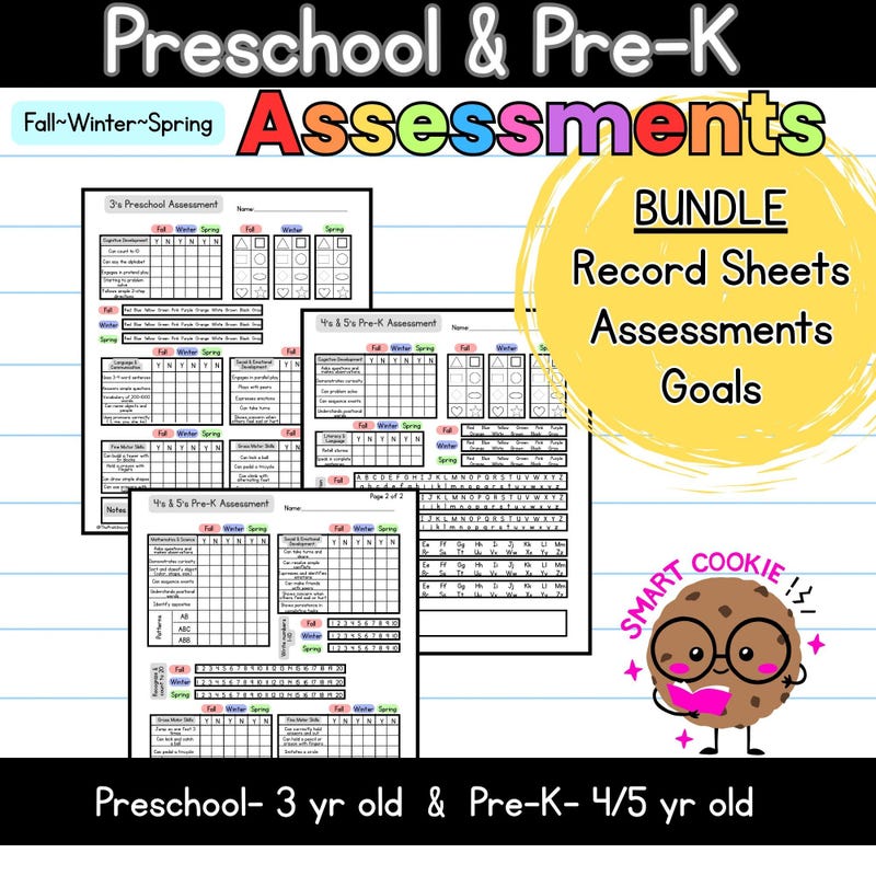 Preschool Assessment - Etsy