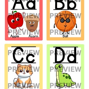 Rainbow Alphabet Posters-classroom Decor - Etsy