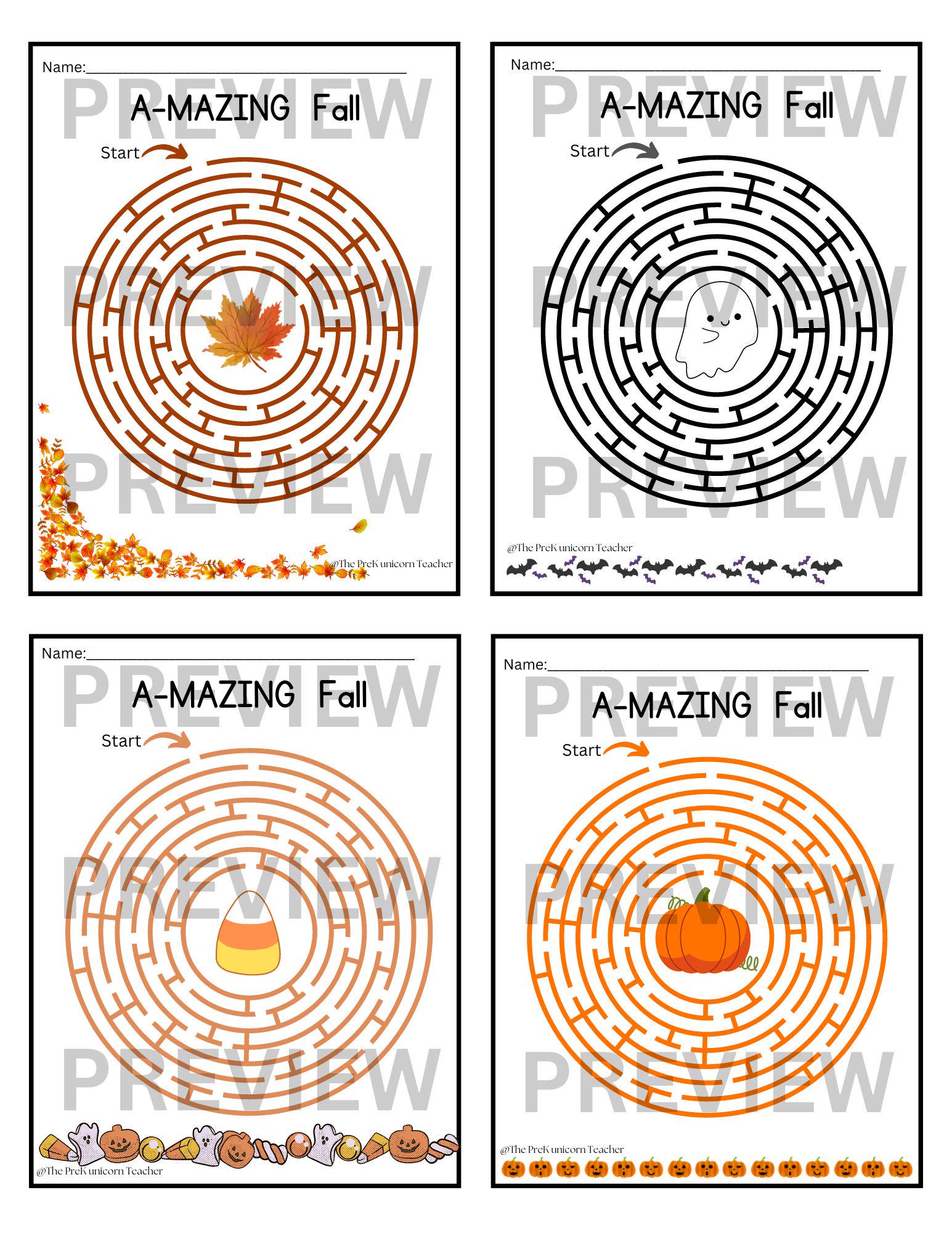 Fall and Halloween Activity Pack - Etsy