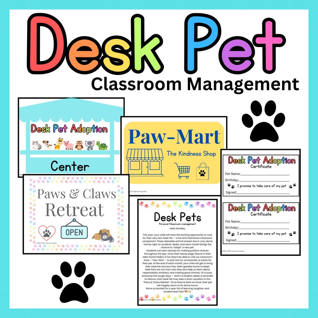 Desk Pet Classroom Management | Fun & Engaging Student Behavior System ...