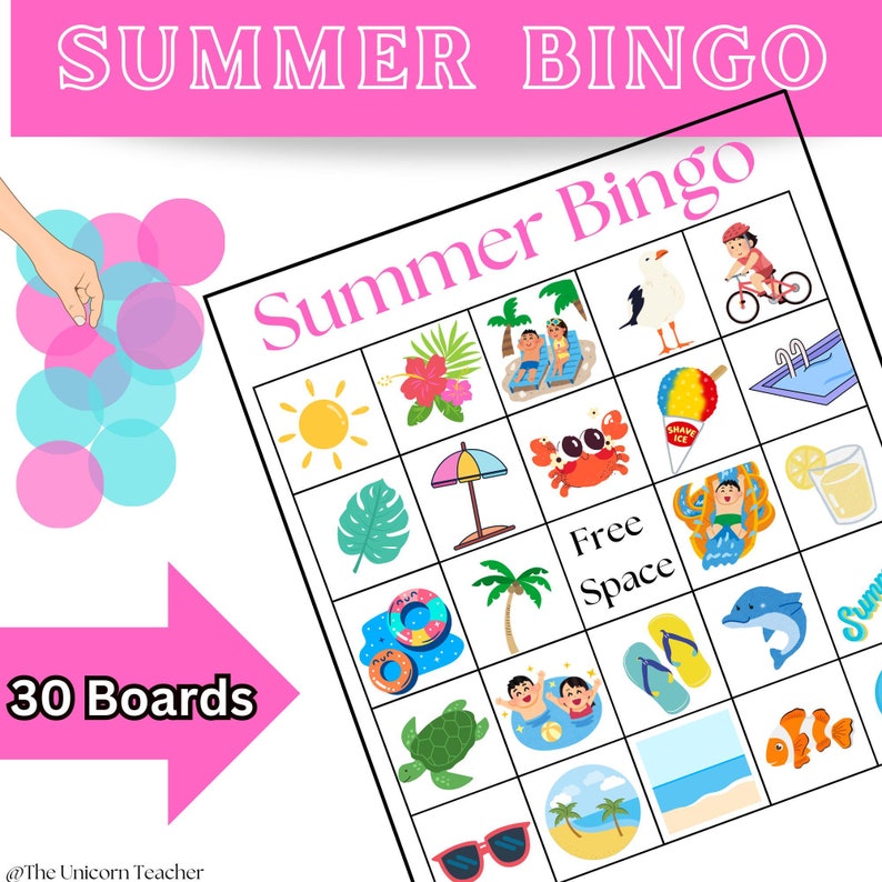 Summer Bingo - Etsy