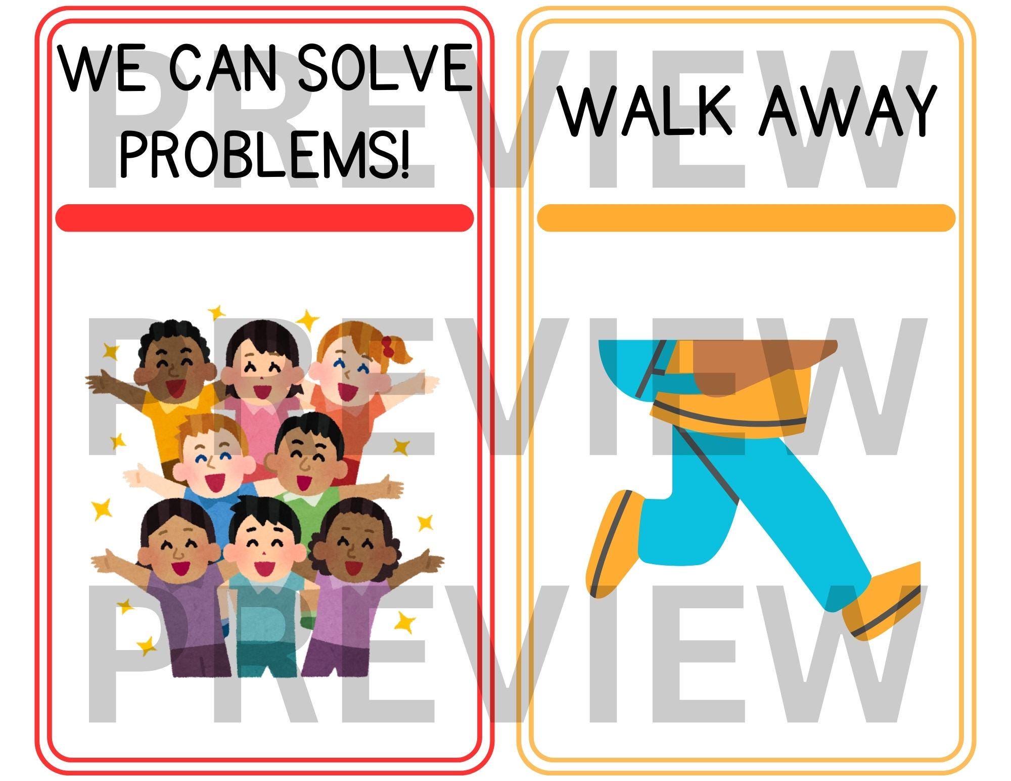 Social Emotional Problem-solving Posters | SEL Classroom Visuals - Etsy