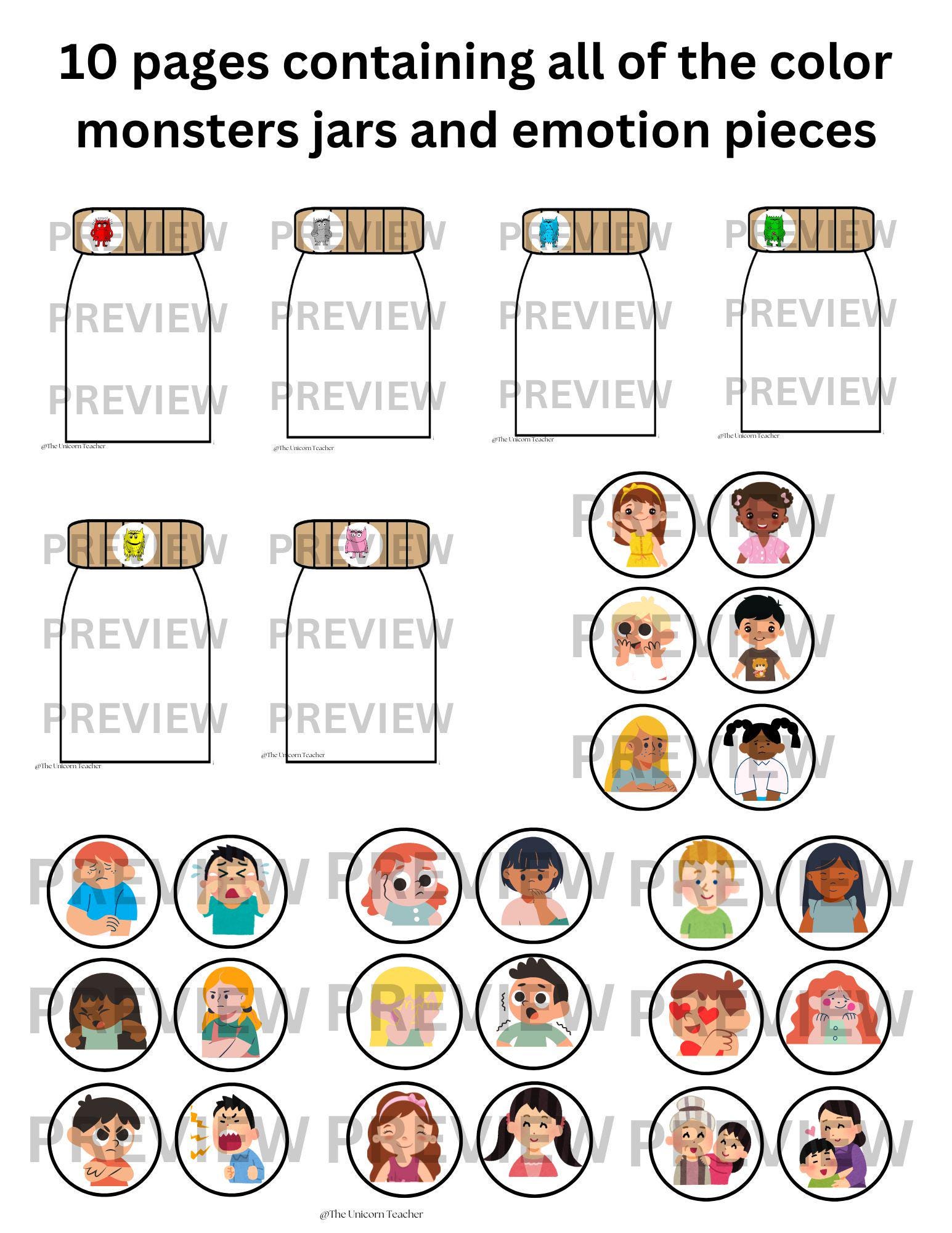 Color Monster Activity Pack - Etsy