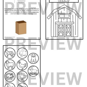 On the Farm Rhyming, Crafts, Activities, and Patterns - Etsy