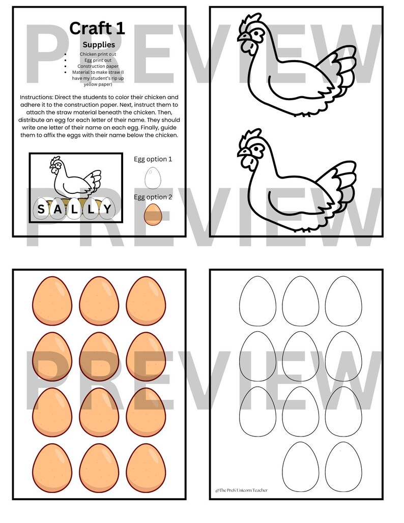 On the Farm Rhyming, Crafts, Activities, and Patterns - Etsy