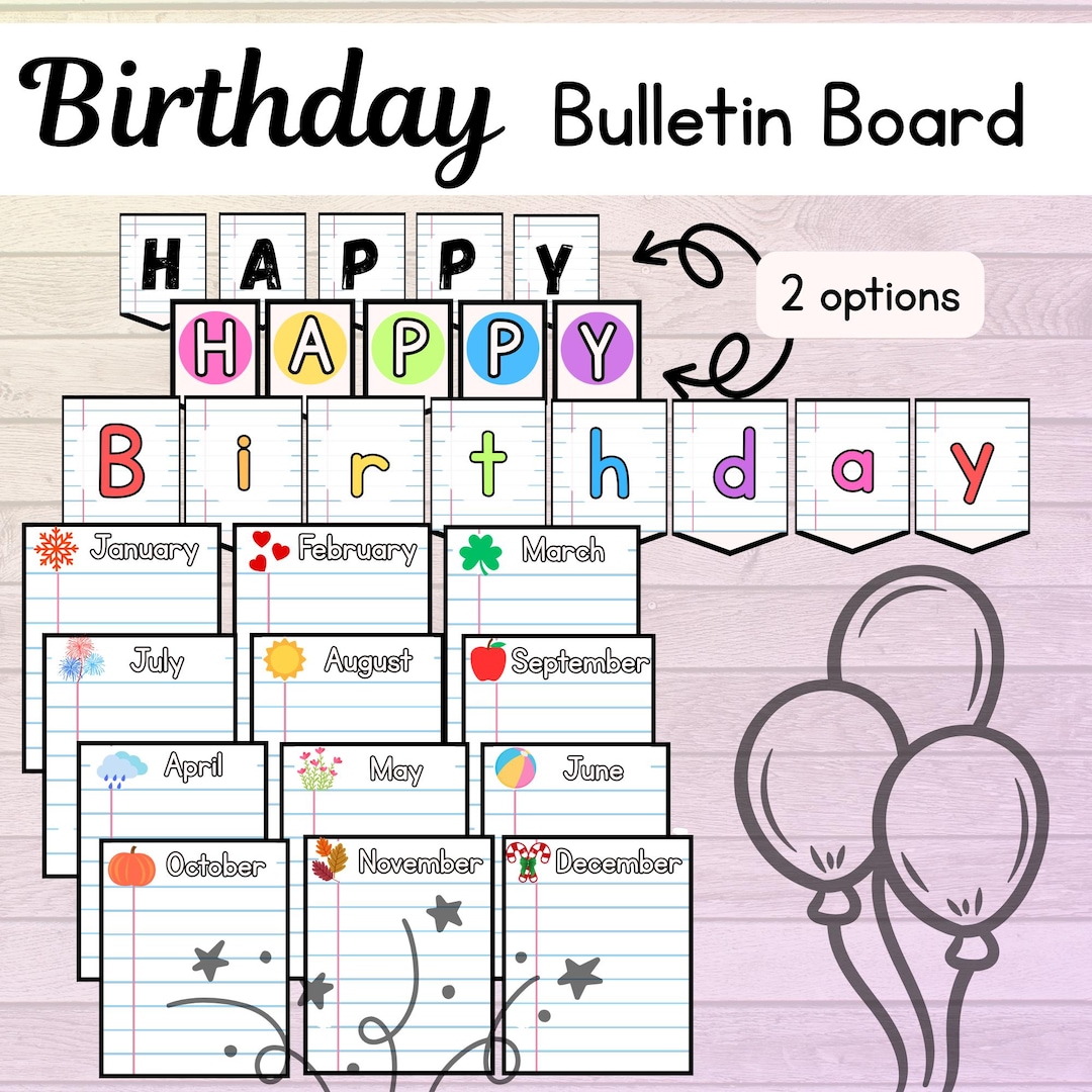 Classroom Birthday Board | Print & Go Decor Pack - Etsy