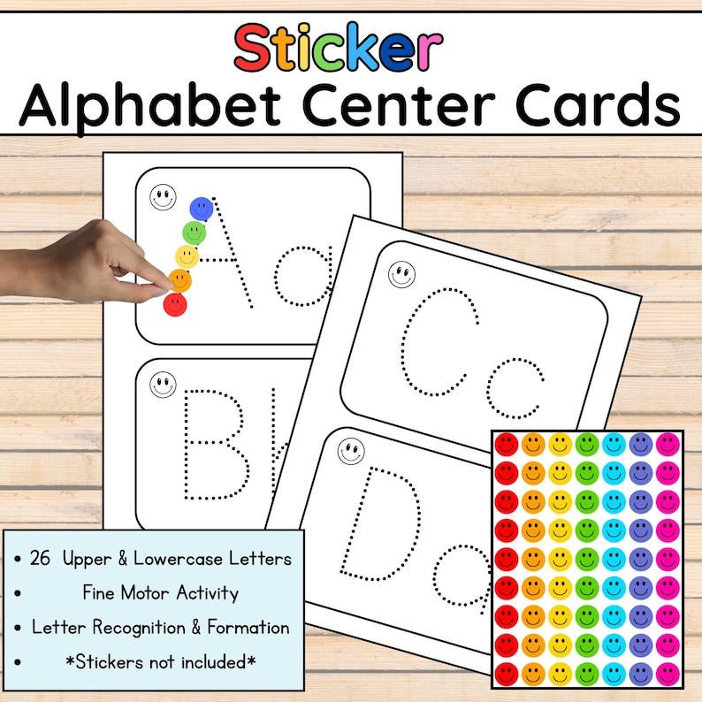 Alphabet Sticker Center | Fun, No-prep Literacy Activity Pack - Etsy