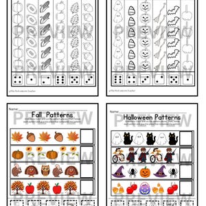 Fall & Halloween Activity Pack Bundle | Games, Crafts and Centers - Etsy