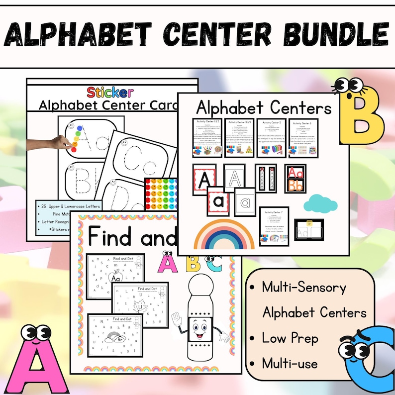 Alphabet Center Bundle - Etsy
