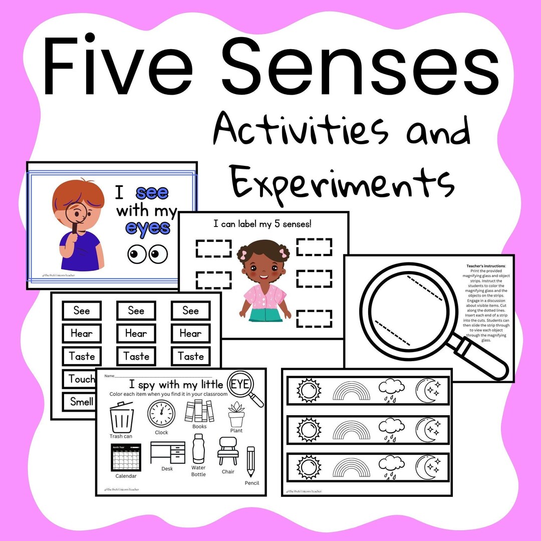 Five Senses Activities and Experiments - Etsy