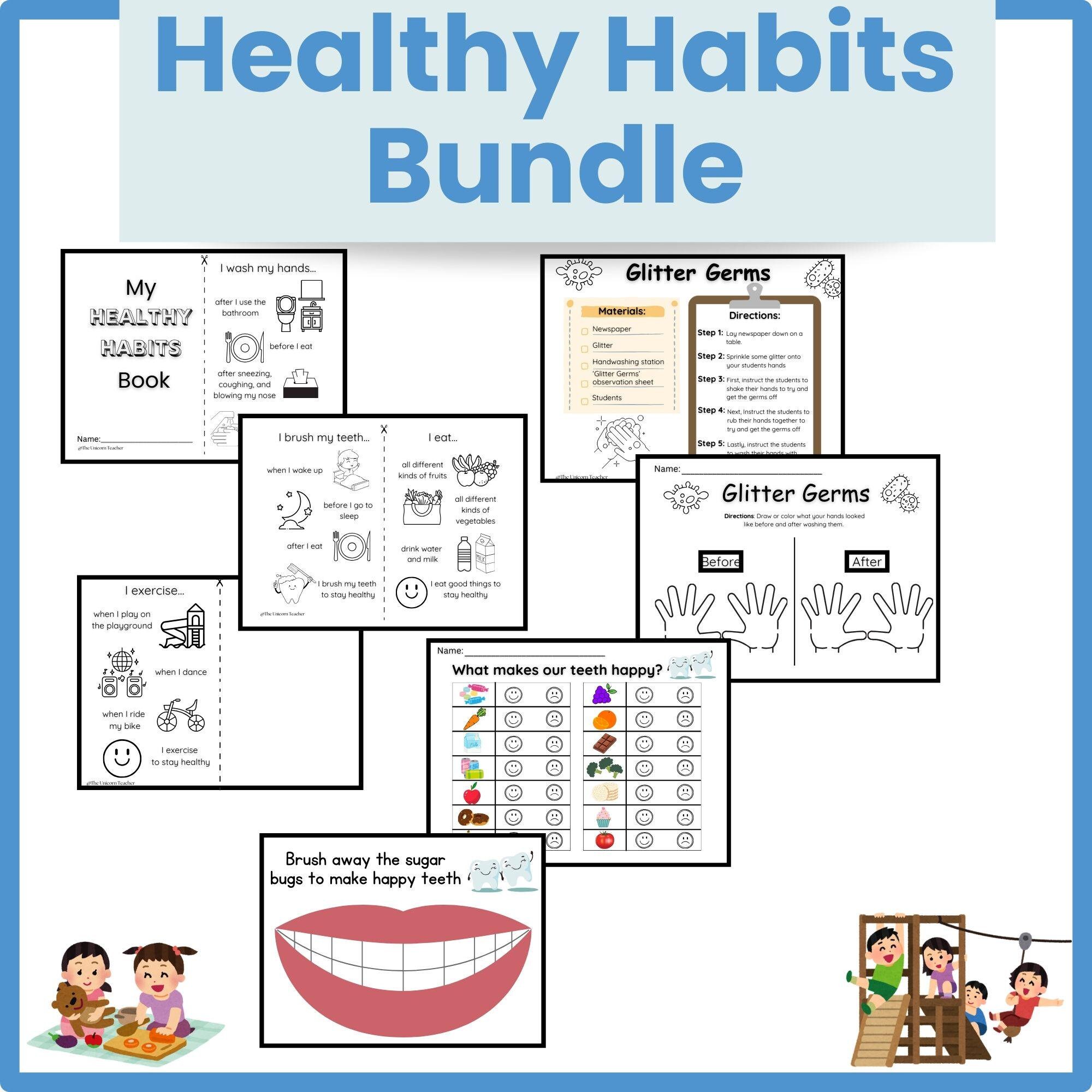 Healthy Habits Classroom Bundle | Nutrition, Hygiene, Exercise ...