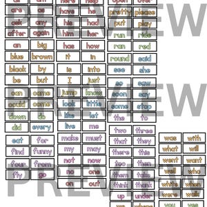 Focus Wall With Dolch Sight Word for Preschool Through 1st - Etsy