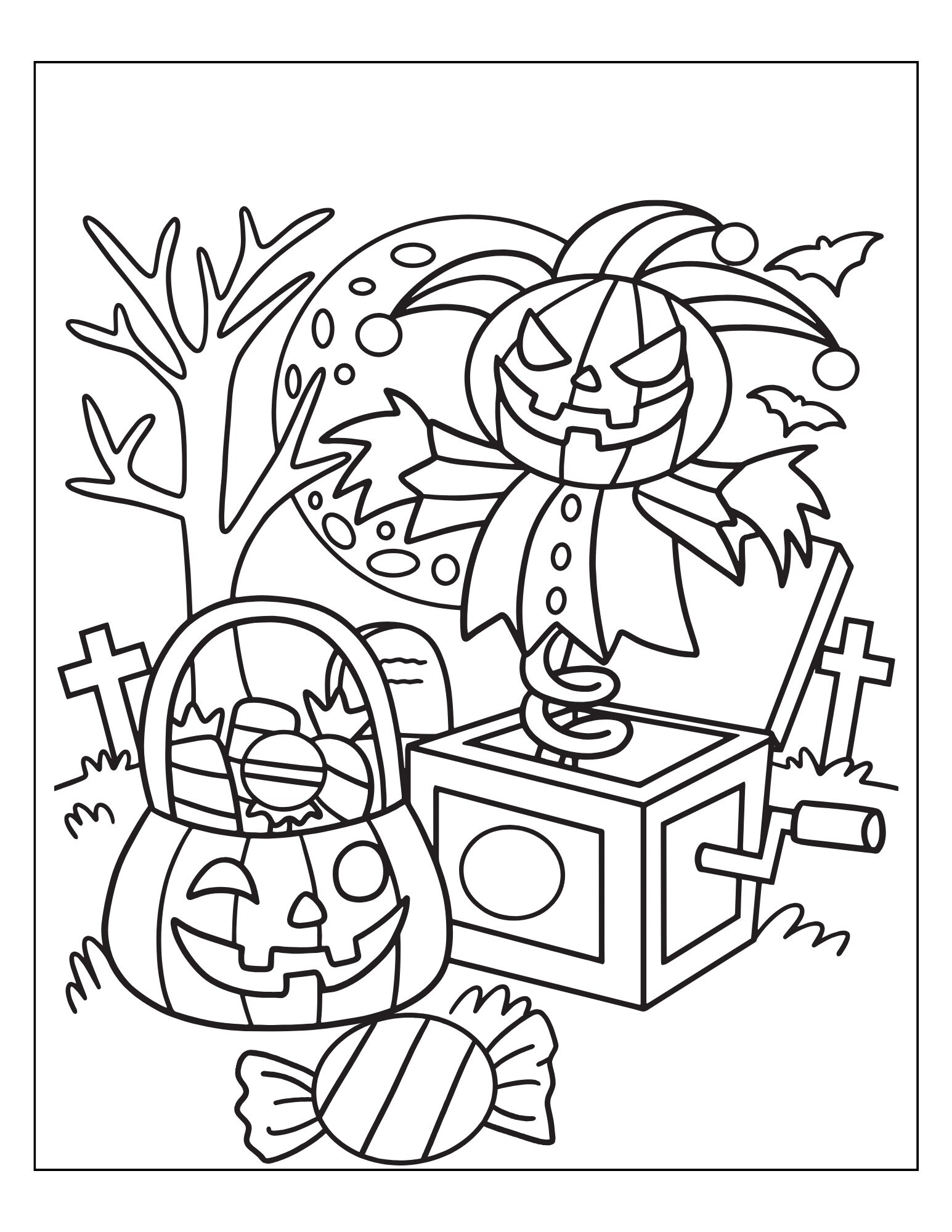 30 Printable Halloween Coloring Pages - Etsy