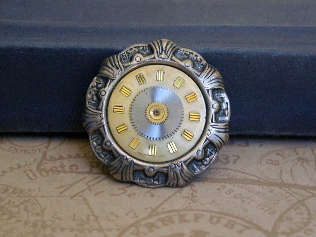 Upcycled Watch Dial Brooch Vintage Wristwatch Art Deco - Etsy