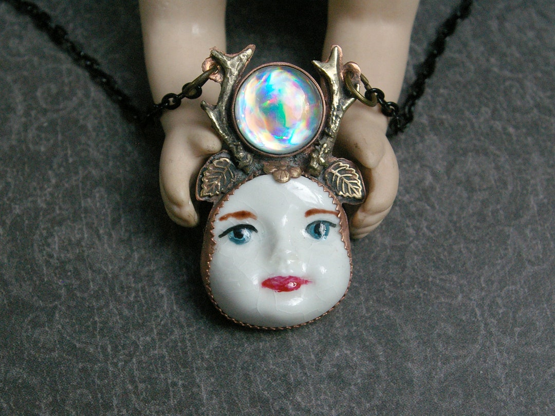 Fairypunk Necklace, Weirdcore Jewelry, Dryad Pendant, Recycled Copper ...