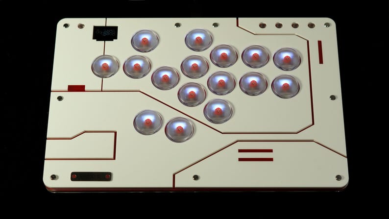 Premium Gundam Mech Case T16 Leverless Fightstick Controller Laser-cut ...