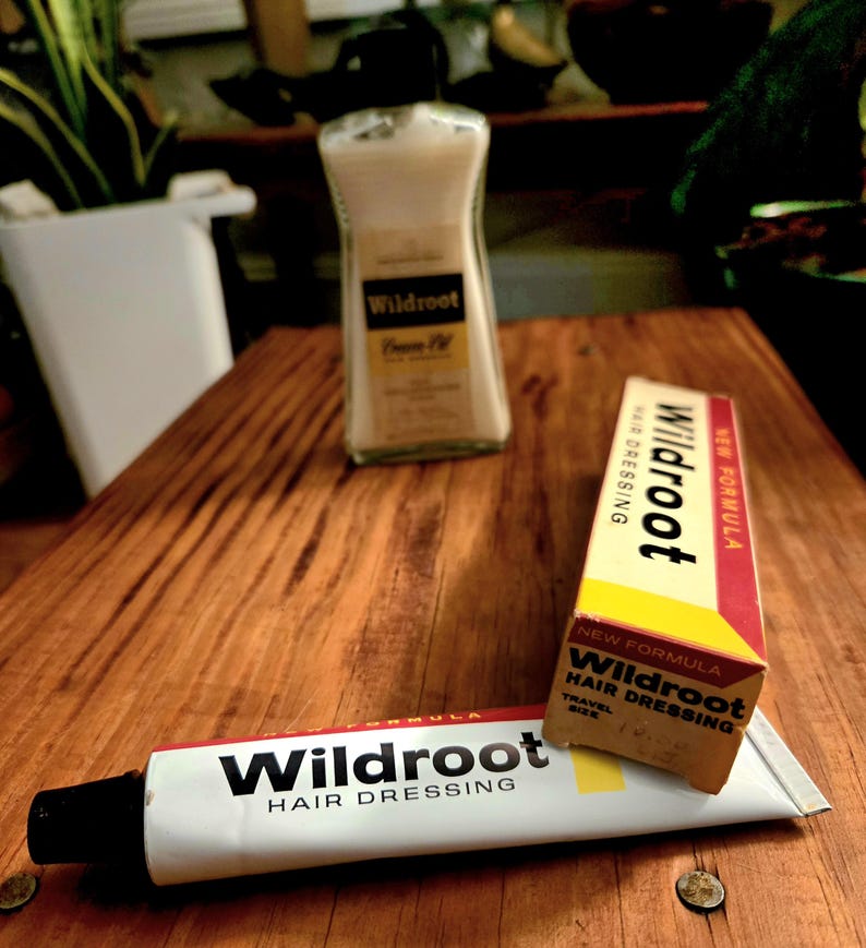 1950s / 1960s Vintage Wildroot Hair Products, Cream Oil and Hair ...