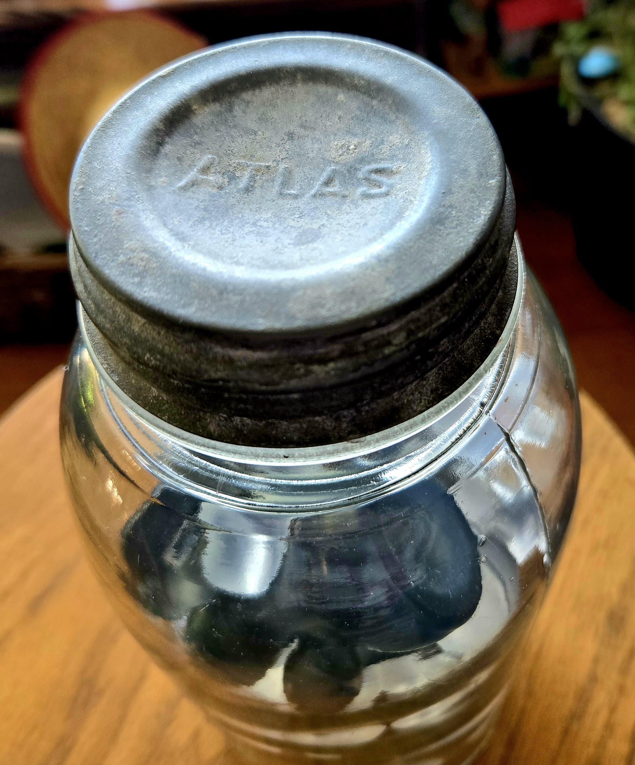 Rare Antique Half Gallon Drey Perfect Mason Jar Filled With Acrylic ...
