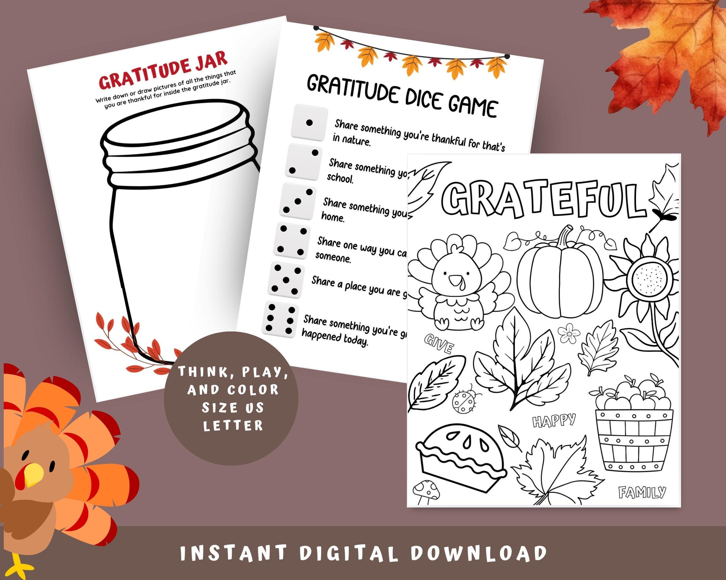 Thanksgiving Gratitude Activity Packet - Etsy