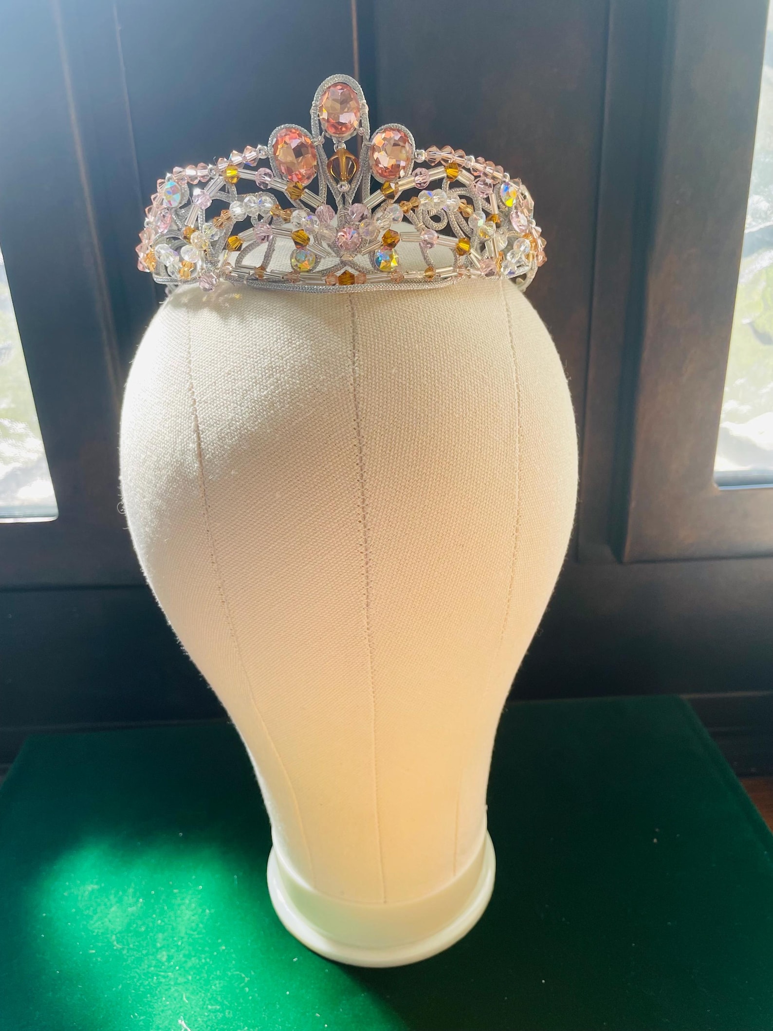 Pink + Orange Ballet Tiara/headpiece- Silver Fairy/sleeping/aurora ...