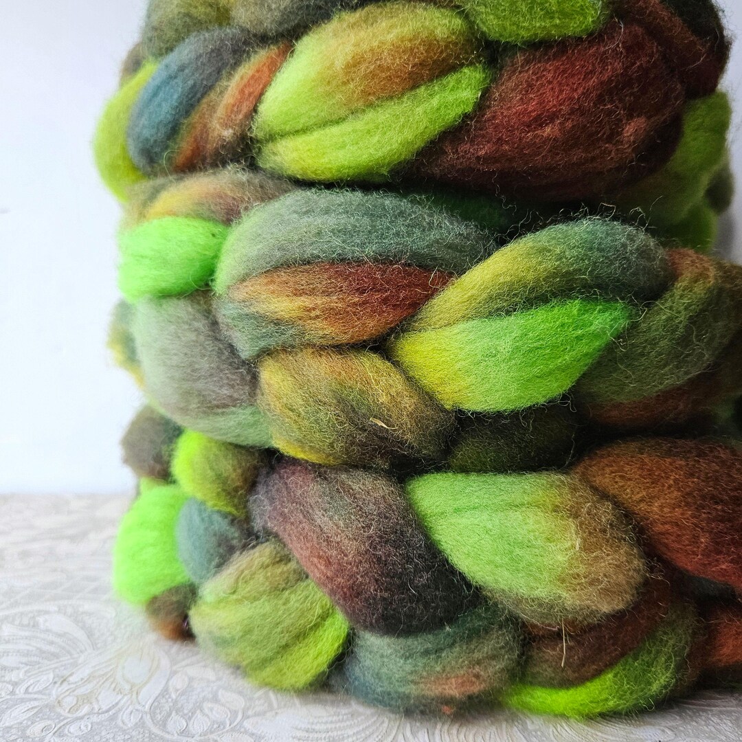 Swamp Thing 4 Oz Dorset Roving / Wool for Spinning Yarn, Wet or Needle ...