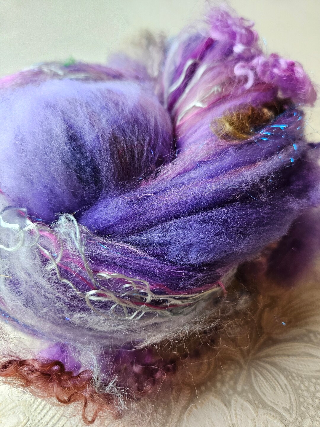 Starlight 2.4 Oz Art Batt Merino Wool Batt Textured for Spinning Yarn ...