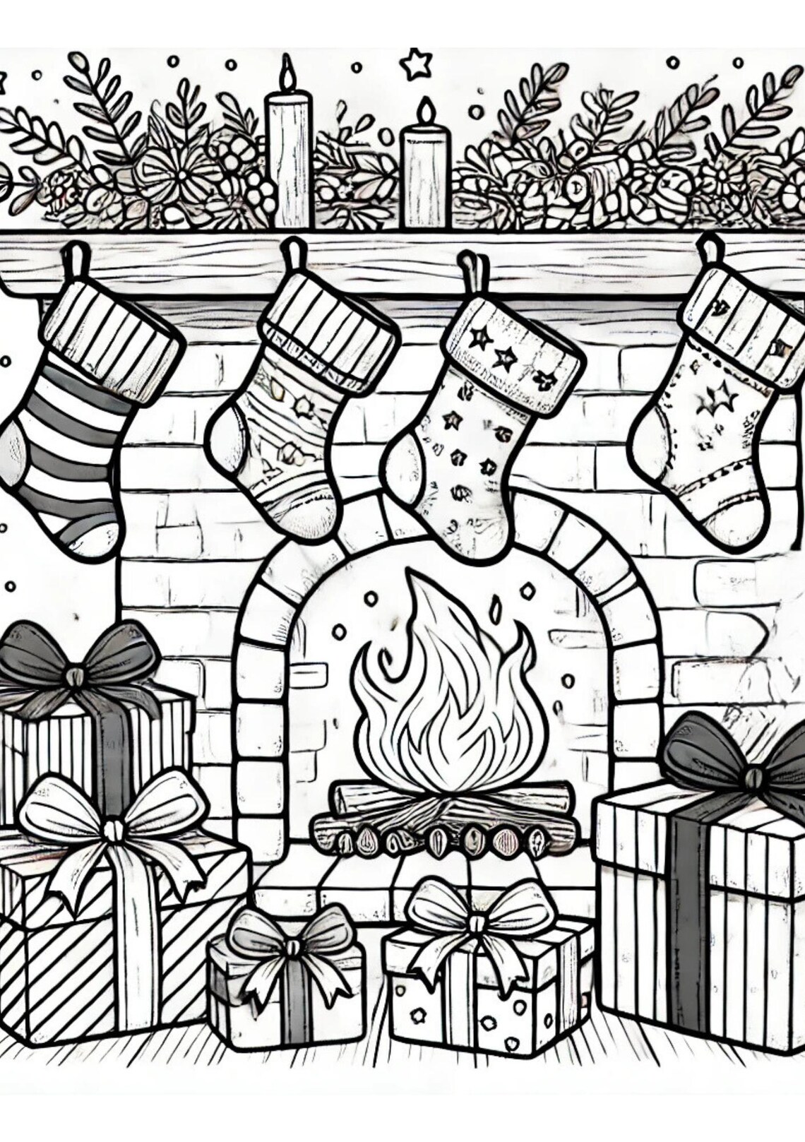 Christmas Holiday Coloring Book - Etsy