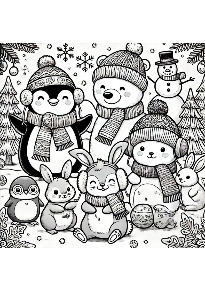 Christmas Holiday Coloring Book - Etsy