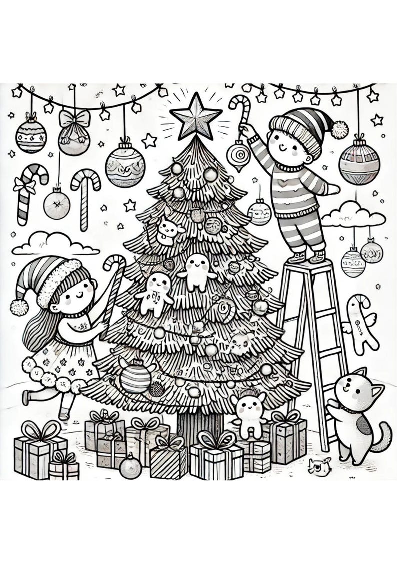 Christmas Holiday Coloring Book - Etsy