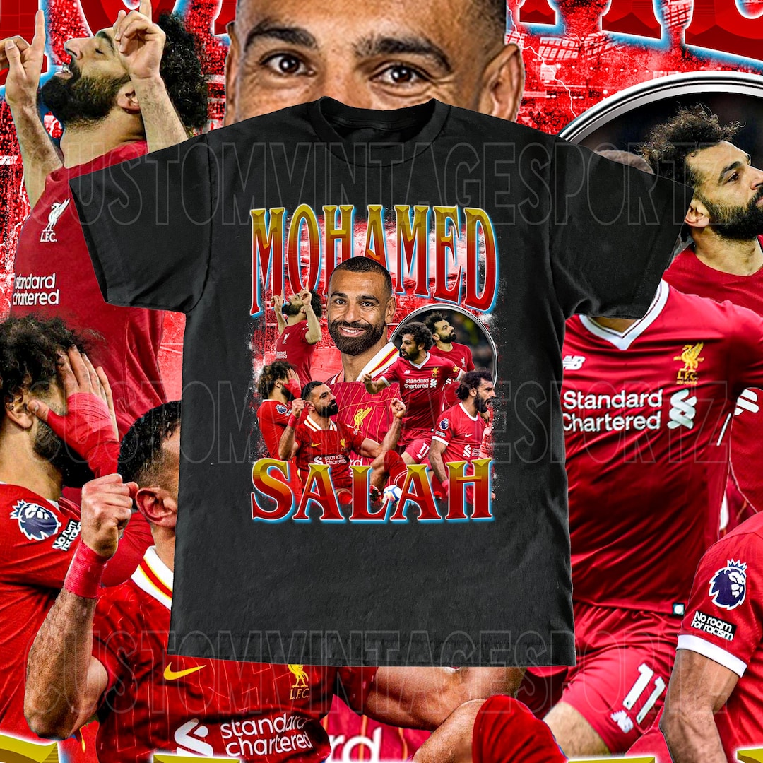 Vintage Mohamed Salah Shirt - Custom Vintage Design High Quality Tee ...