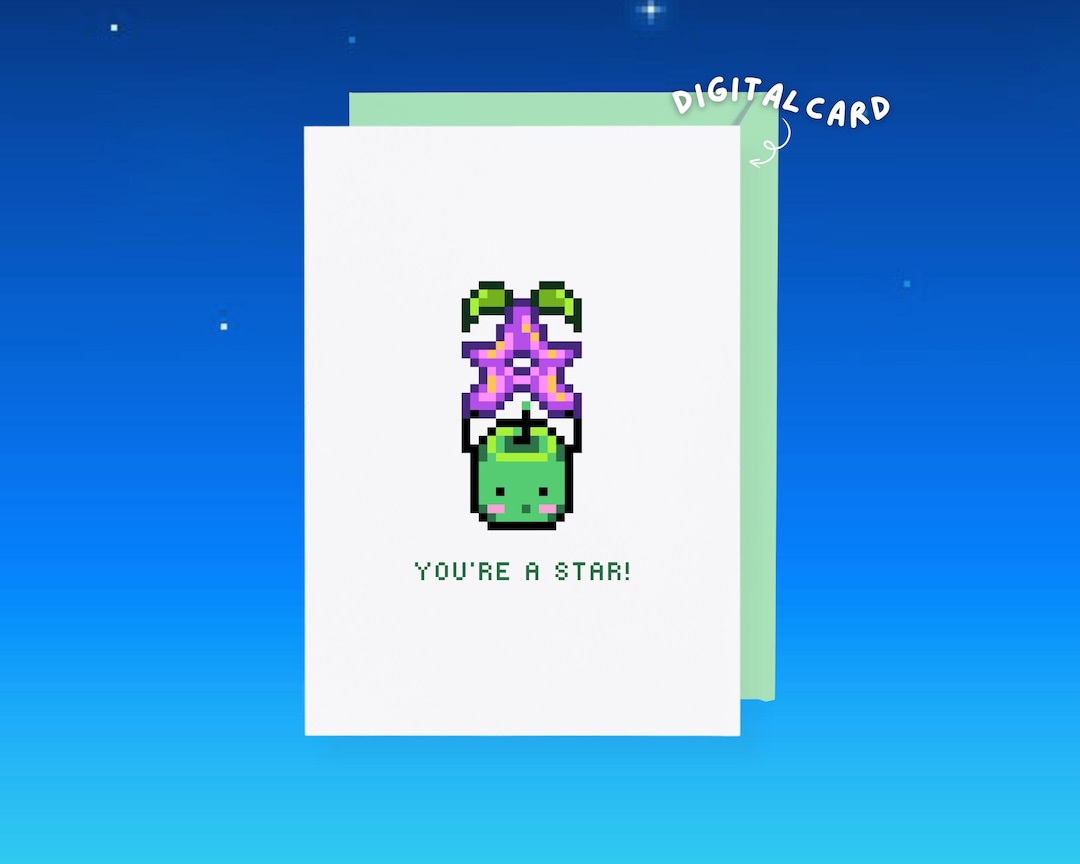 Printable Stardew Valley Junimo Stardrop You're A Star Card Valentines ...