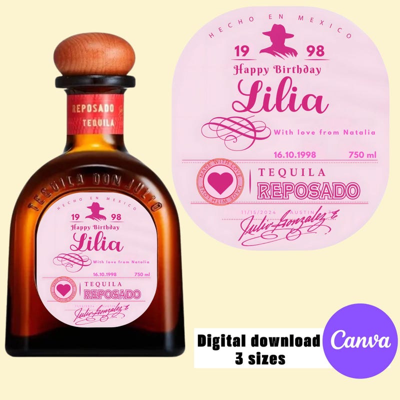 Tequila Mini Bottle Label - Etsy