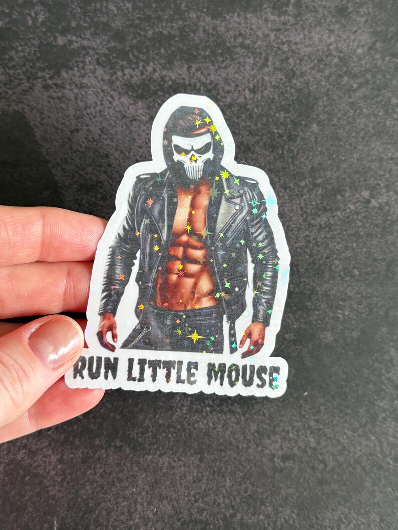 Dark Romance Vinyl Sticker: Run Little Mouse Quote - Etsy