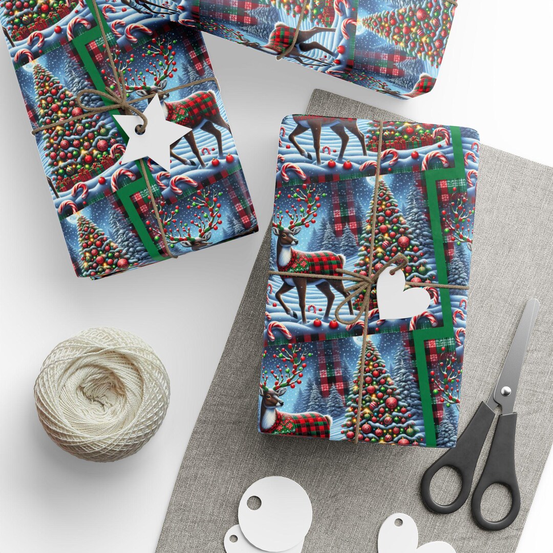 Christmas Gift Wrapping Paper, Holiday Gift Wrapping Paper, Christmas ...