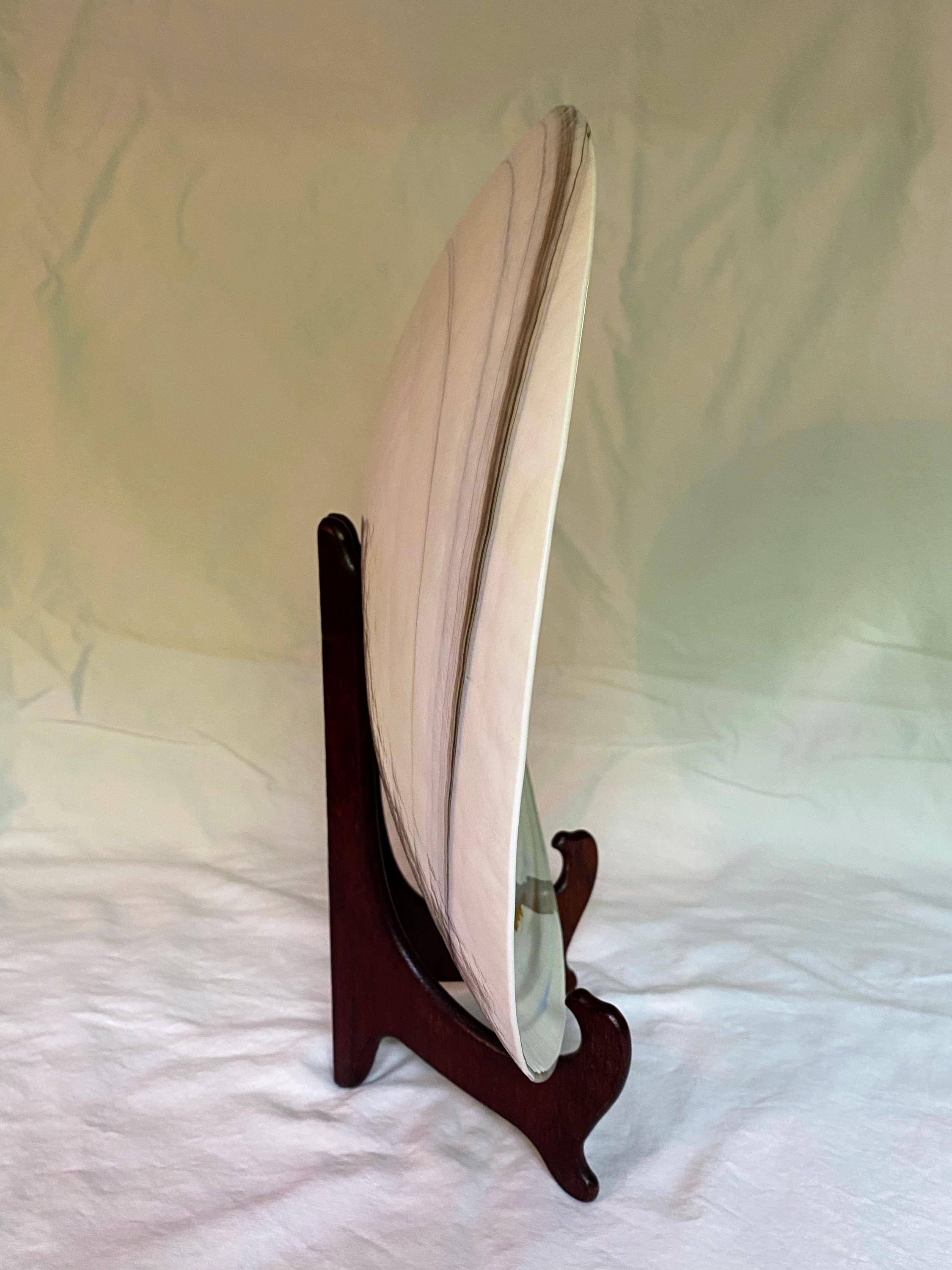 Yalos Casa Murano Glass Large Curved Seashell-shaped Iridescent ...