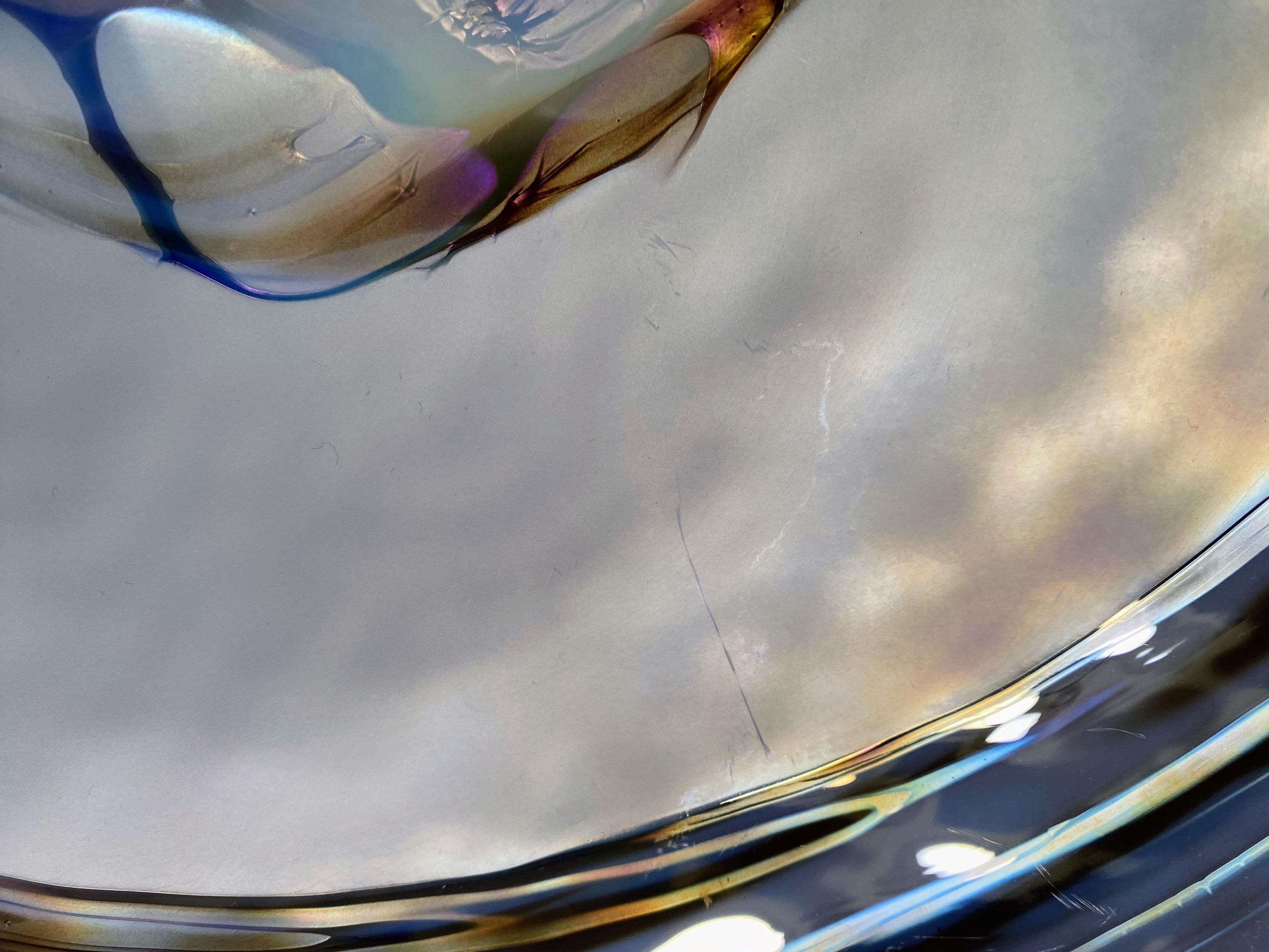 Yalos Casa Murano Glass Large Curved Seashell-shaped Iridescent ...