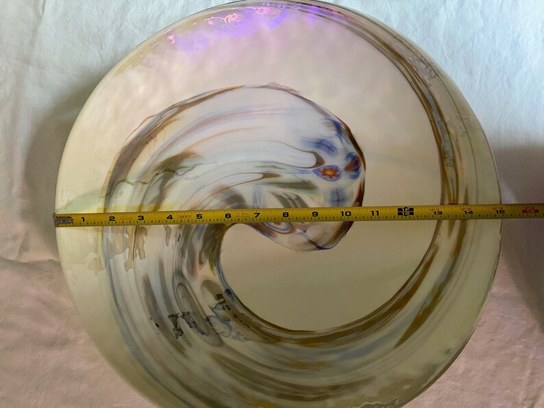 Yalos Casa Murano Glass Large Curved Seashell-shaped Iridescent ...