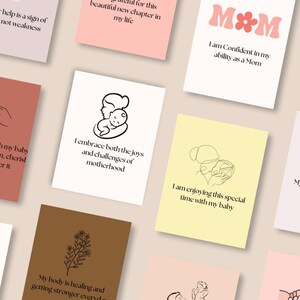 Postpartum Affirmation Printable Cards | New Mom Affirmations | Instant Digital Download ...