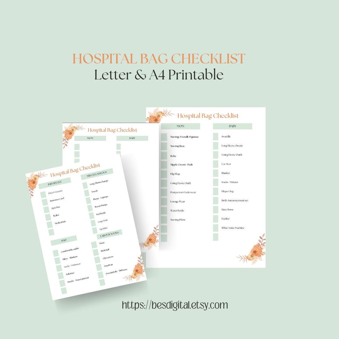 Hospital Bag Checklist| Birth Packing List| Labour and Delivery| Labour ...