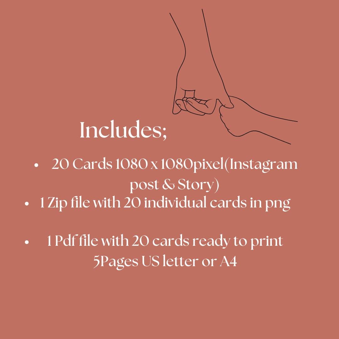 Postpartum Affirmation Printable Cards | New Mom Affirmations | Instant ...