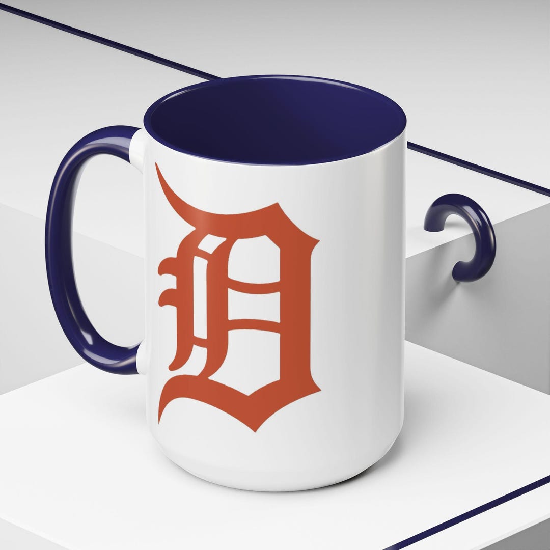 Detroit D Mug Michigan Cup Old English Baseball - Etsy