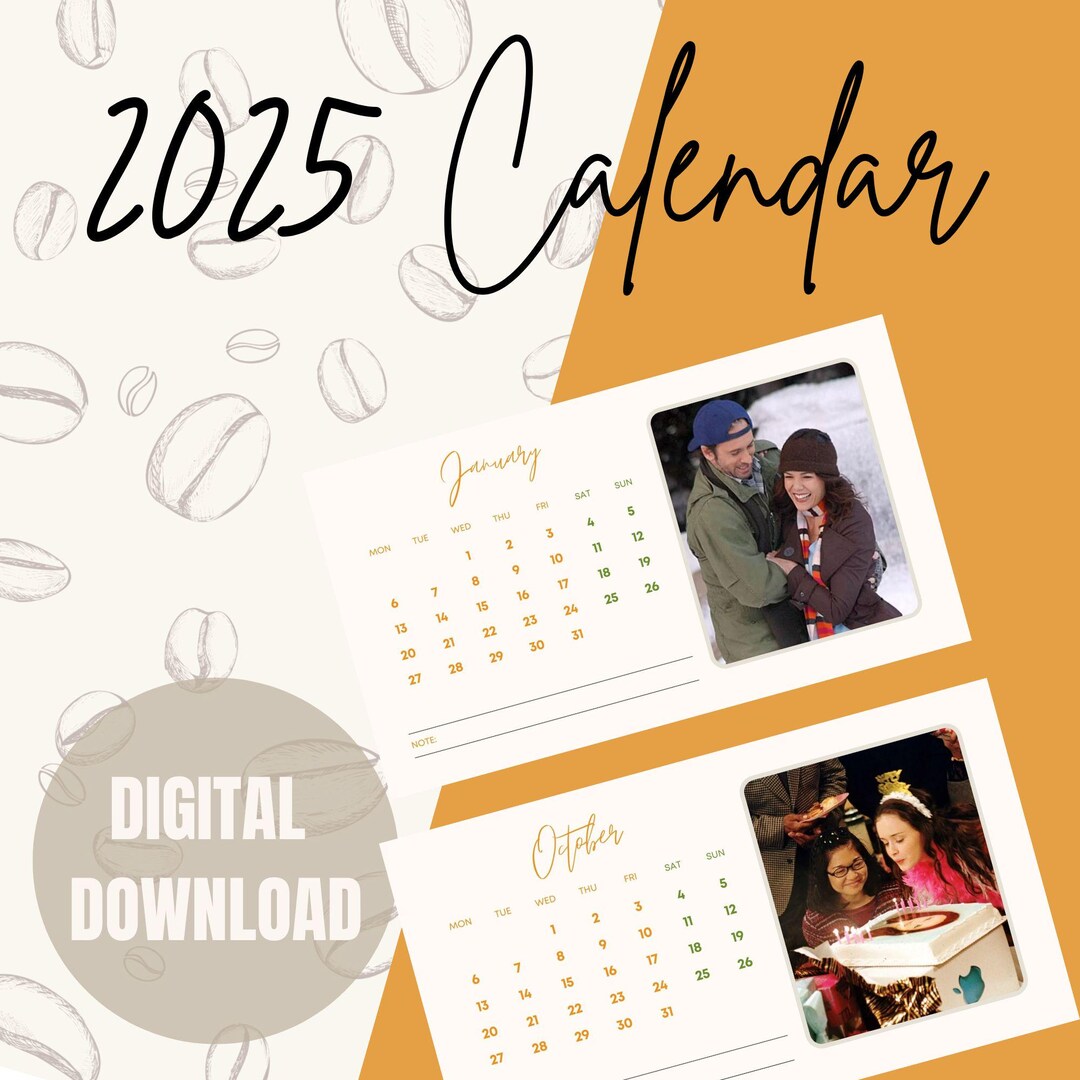 Gilmore Girls Digital Calendar 2025 - Etsy