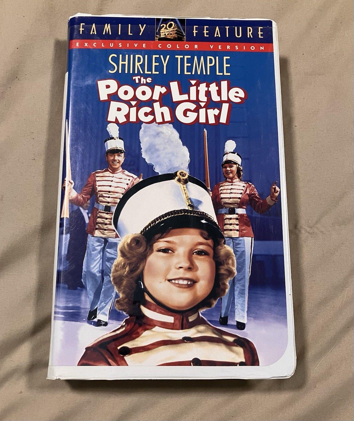 The Poor Little Rich Girl VHS Clamshell Shirley Temple 1936/1994 Tested ...