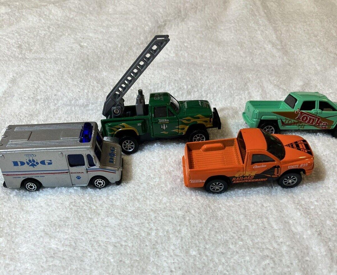 LOT OF 4 Tonka Vintage Die Cast Car Vehicles Collection Y2K Railroad ...
