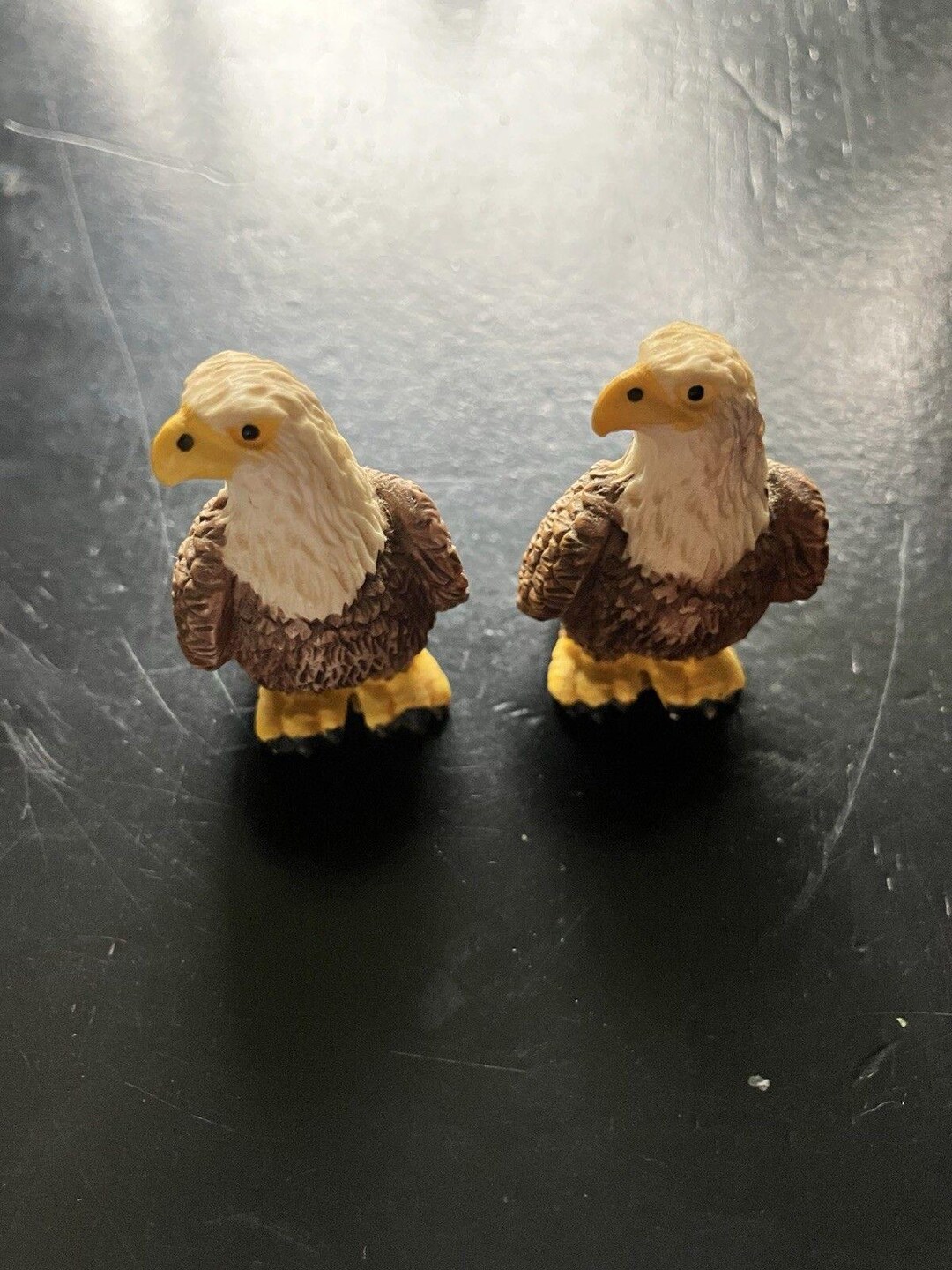 Vintage Miniature Bald Eagle Figurines Mini Birds Woodsy Animal Cottage ...