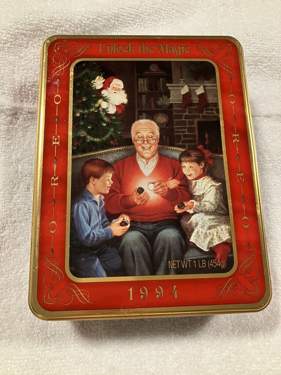 Nabisco Oreo Cookie Santa Claus 1994 Christmas Holiday Collectable Tin ...