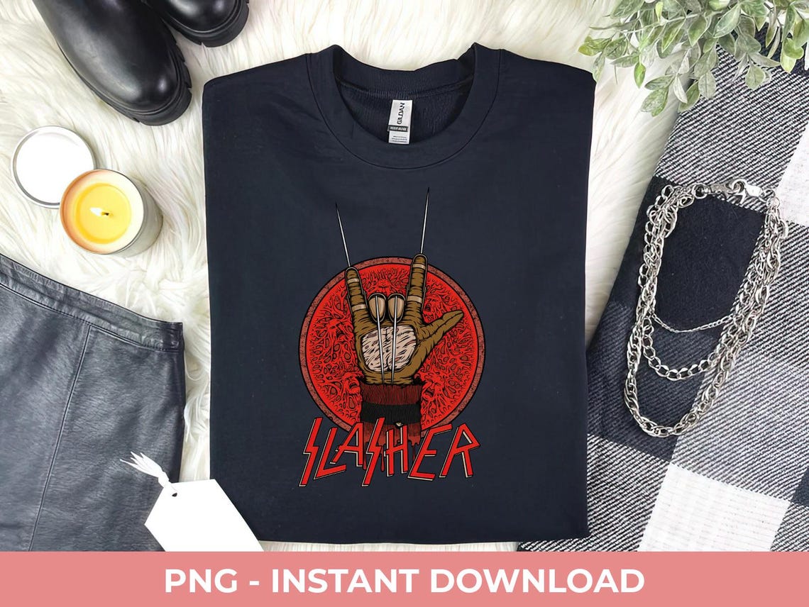 Slasher Claws Horror Movies PNG File, Flower Halloween Horror ...