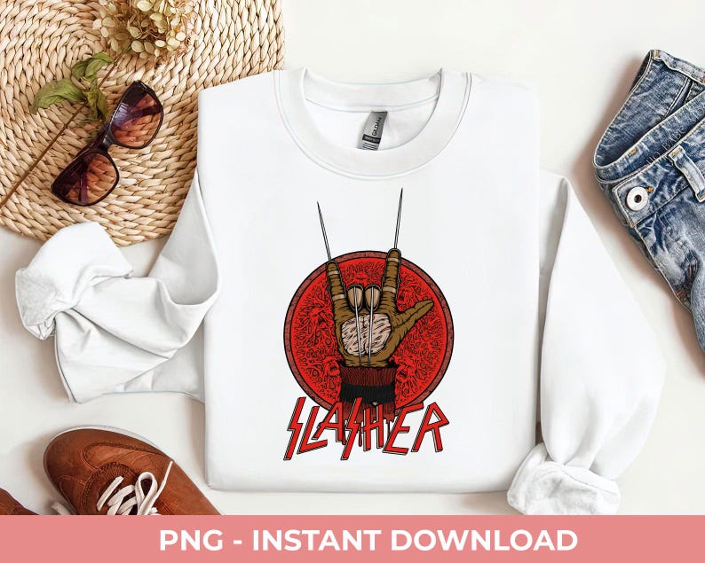 Slasher Claws Horror Movies PNG File, Flower Halloween Horror ...