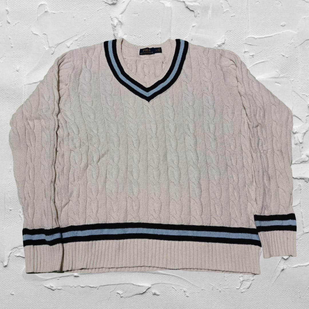 Polo Ralph Lauren Cable Knit Cricket Mens Large Size Sweater, Pullover ...