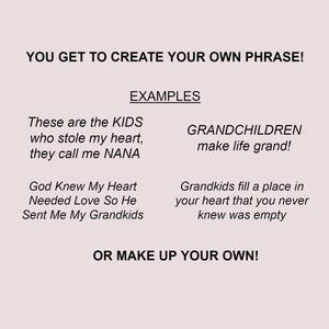 Family Sign, Grandkids Names, Grandchildren Birthday Sign, Grandparent ...